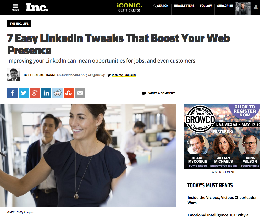 Changing Your LinkedIn Profile to Increase Web Presence - Due
